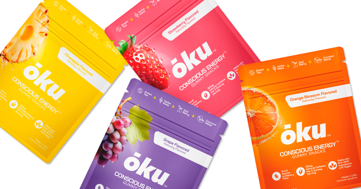 ōku Conscious Energy™ gummy snacks…with benefits! – ōku