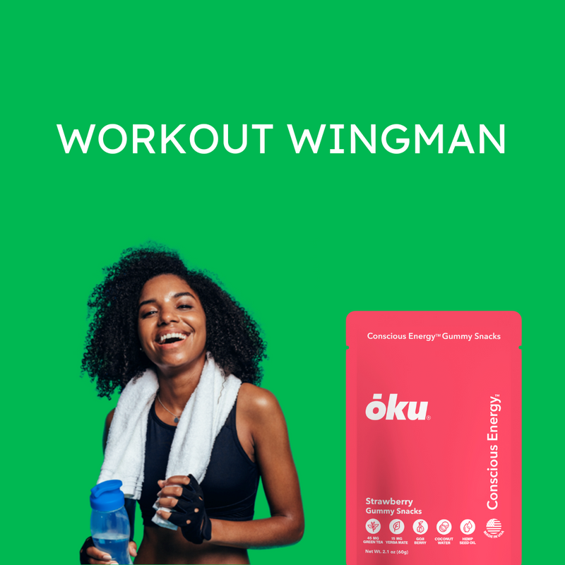 ōku Conscious Energy™ gummy snacks…with benefits!